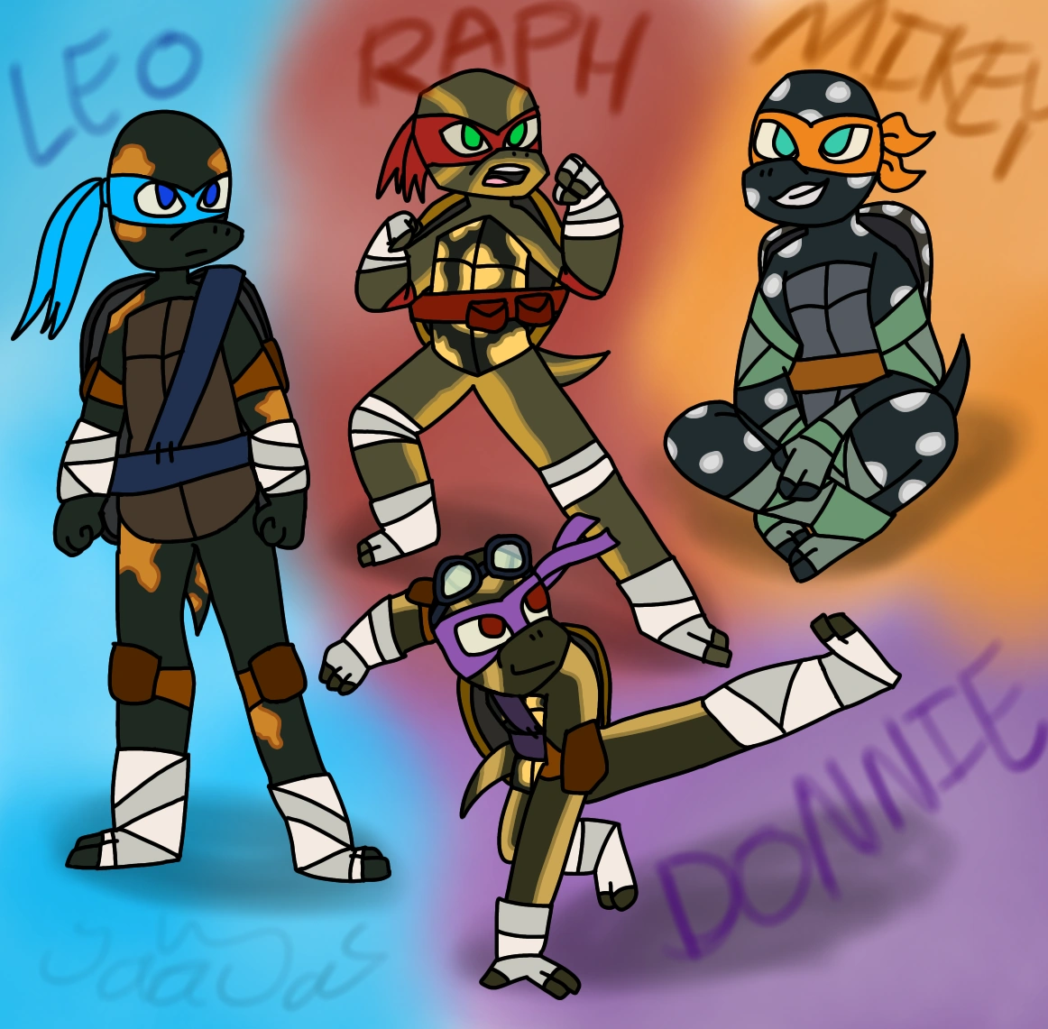 MY VERSION OF THE NINJA TURTLES WHEEEEEE | Fandom