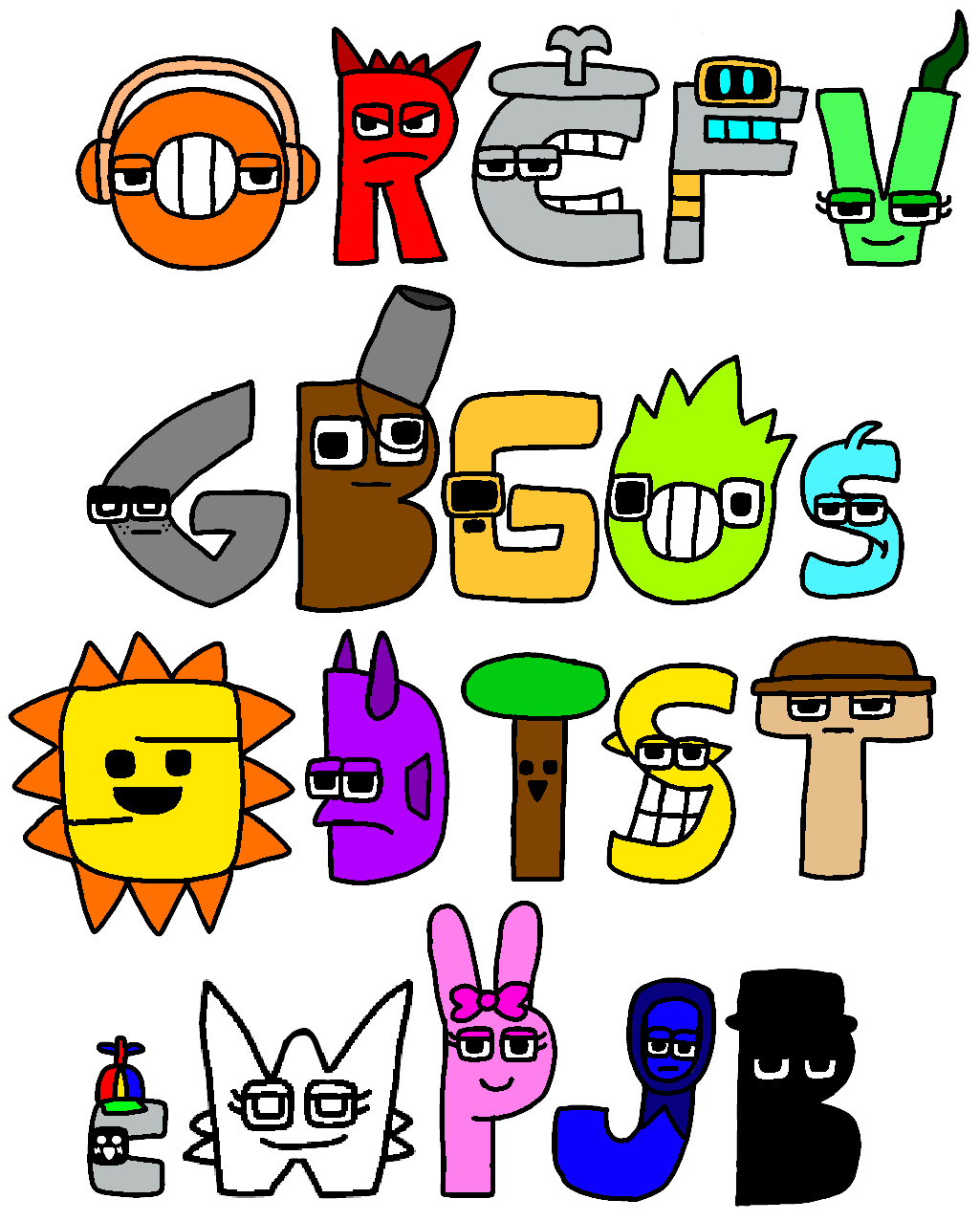 Sprunki as Alphabet Lore letters | Fandom