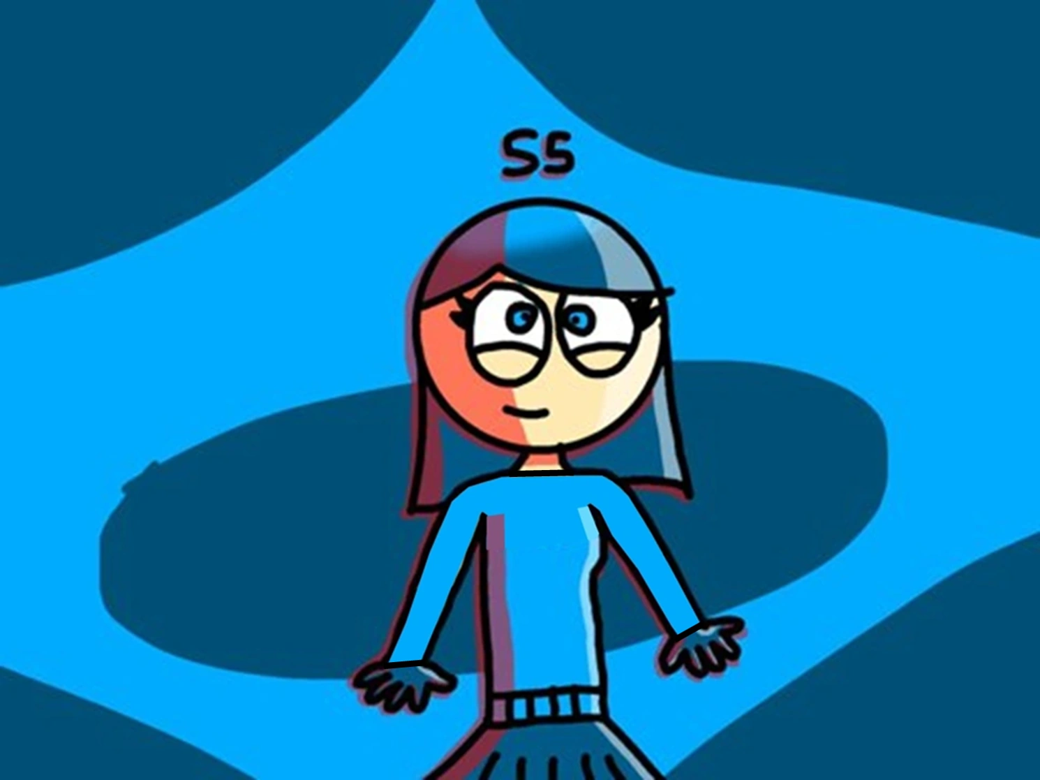 Genderbent 55 in her sweatshirt and her OG clothes | Fandom