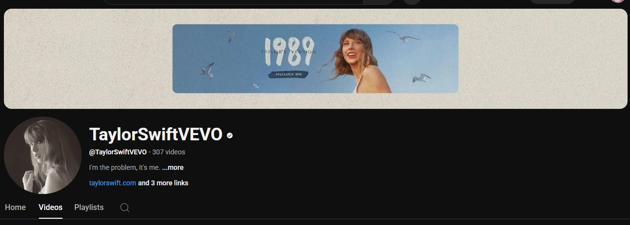 The Taylor Swift VEVO account is going through a lot of different eras ...