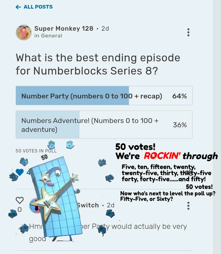 Fifty votes! Rock and Roll! | Fandom
