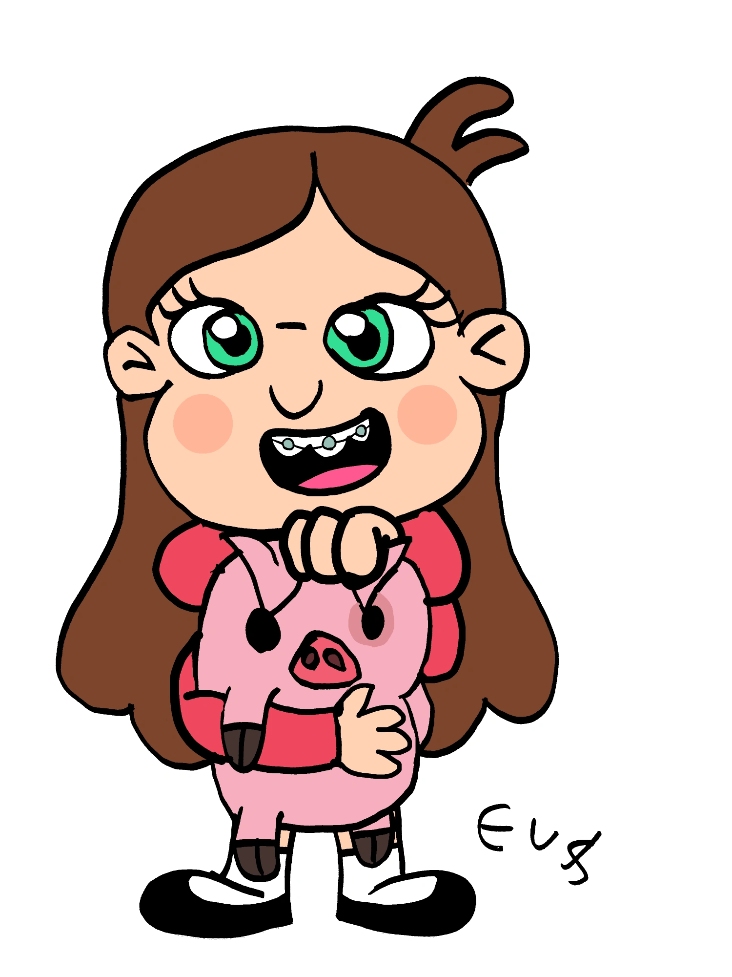 My drawing of Mabel w/ Waddles | Fandom