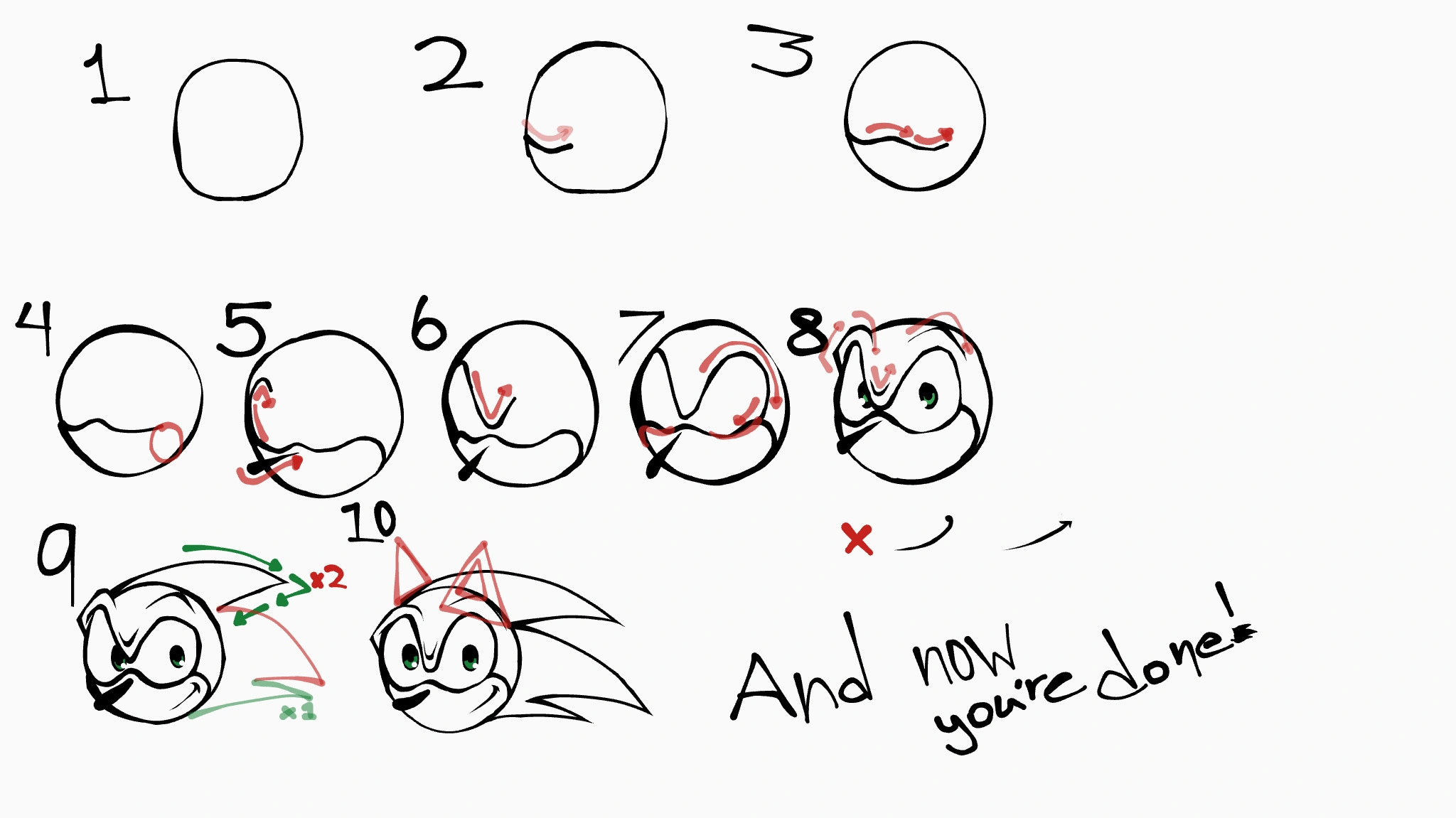 How to draw a Sonic head! | Fandom