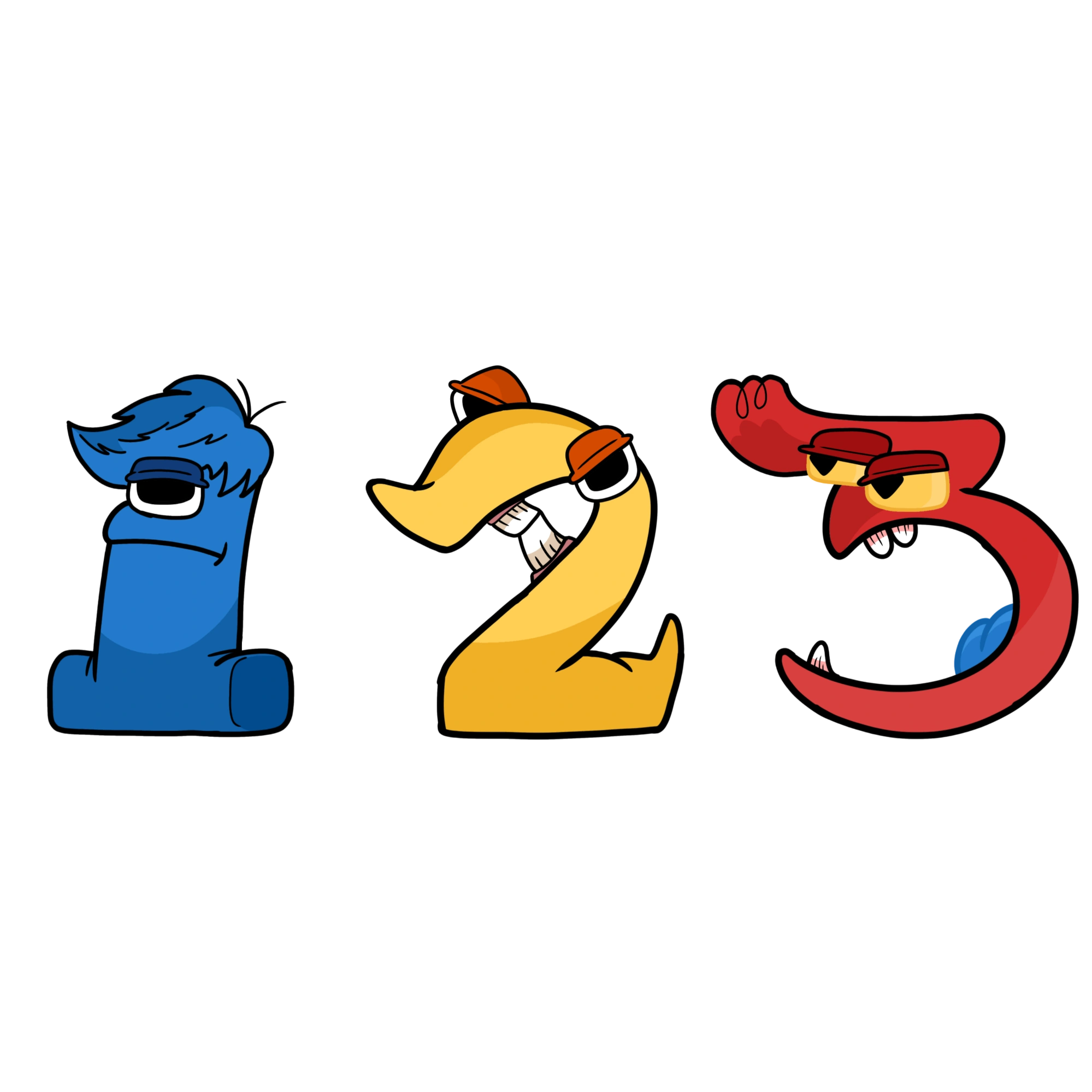 Number Lore 1-3 but I re-designed them (also in my style art) | Fandom