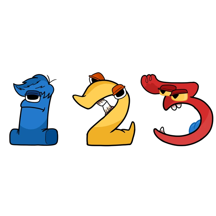 Number Lore 1-3 but I re-designed them (also in my style art) | Fandom