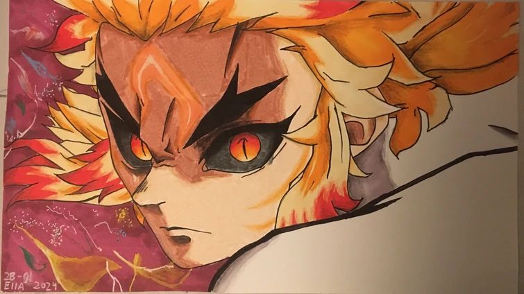 Drawing of demon rengoku | Fandom