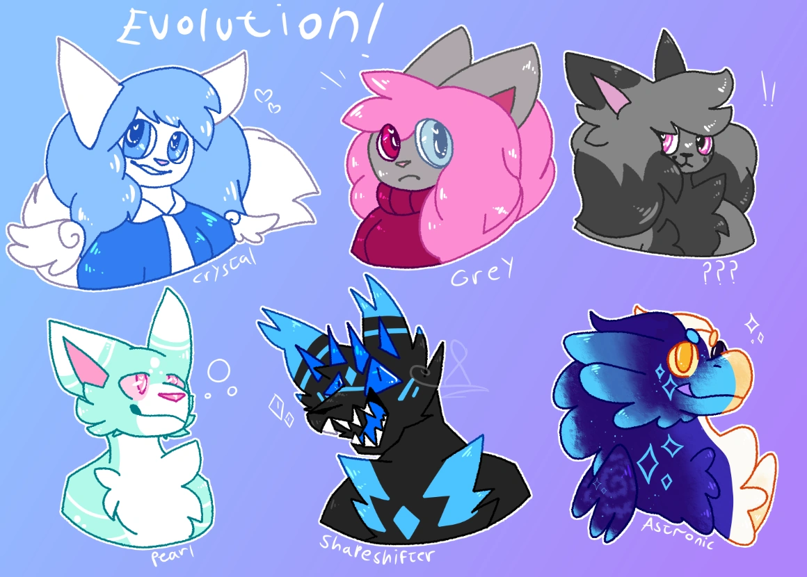 The evolution of my sonas! (art, attention appreciated) | Fandom