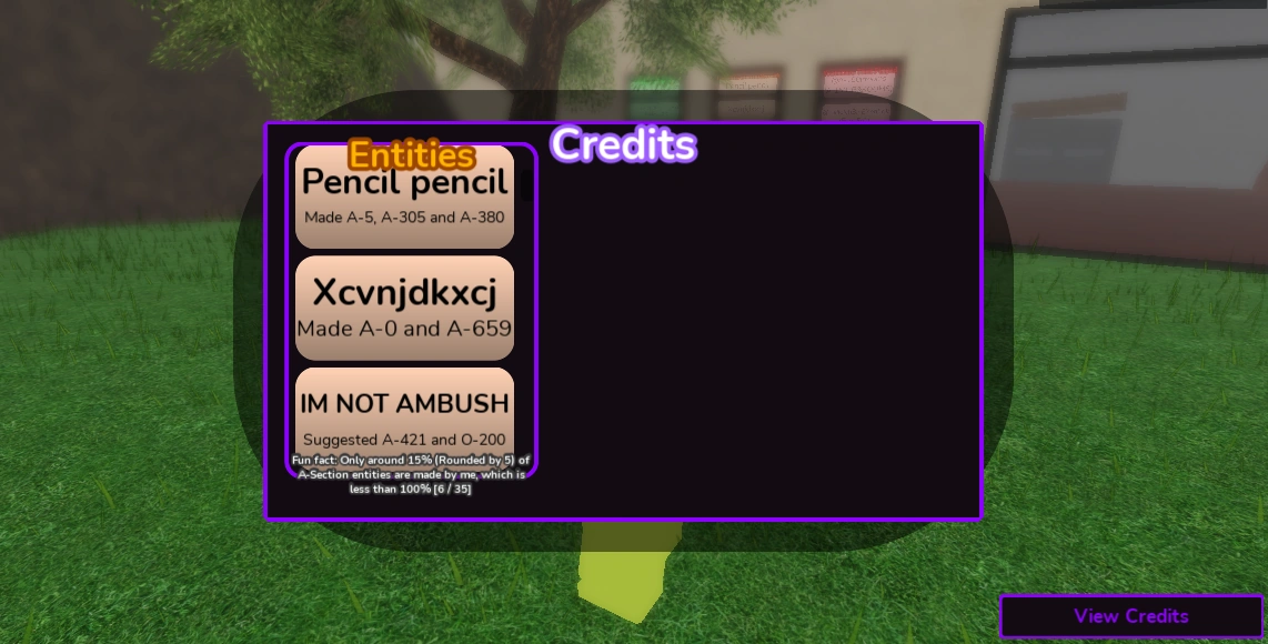 All of the credits will be moved to the Credits Menu. (read first ...