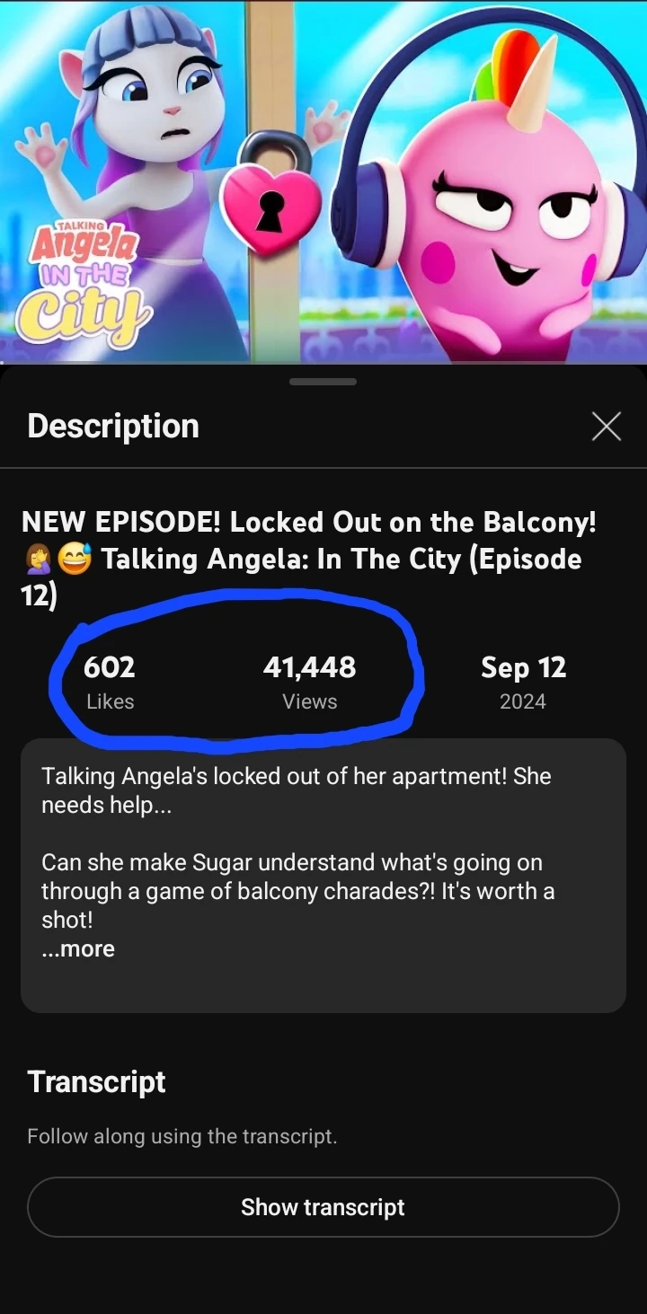 HOW IT'S POSSIBLE? 41K views and 602 Likes for 23 hours? Talking Angela ...