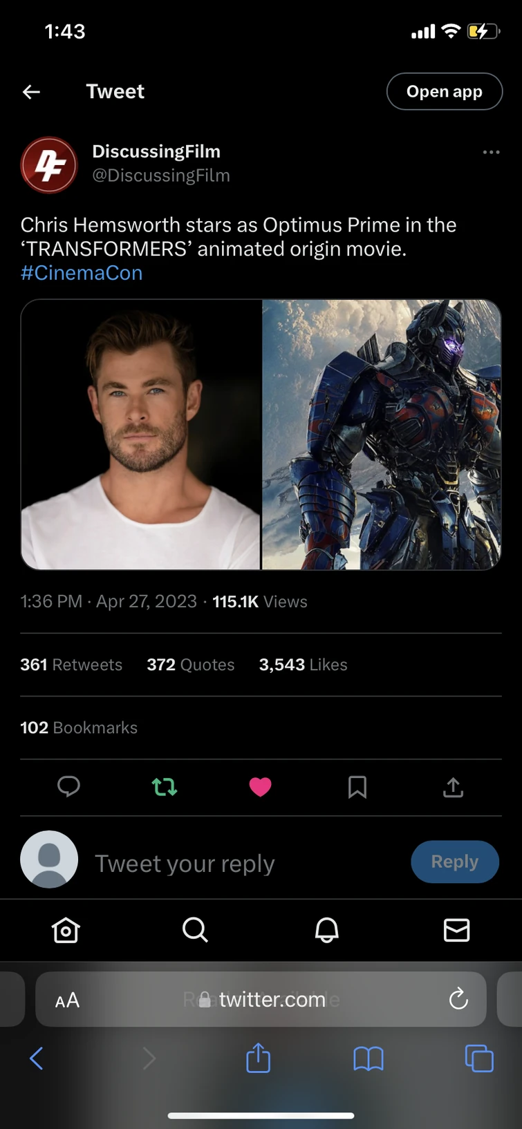 Chris Hemsworth is Optimus Prime…WTF | Fandom