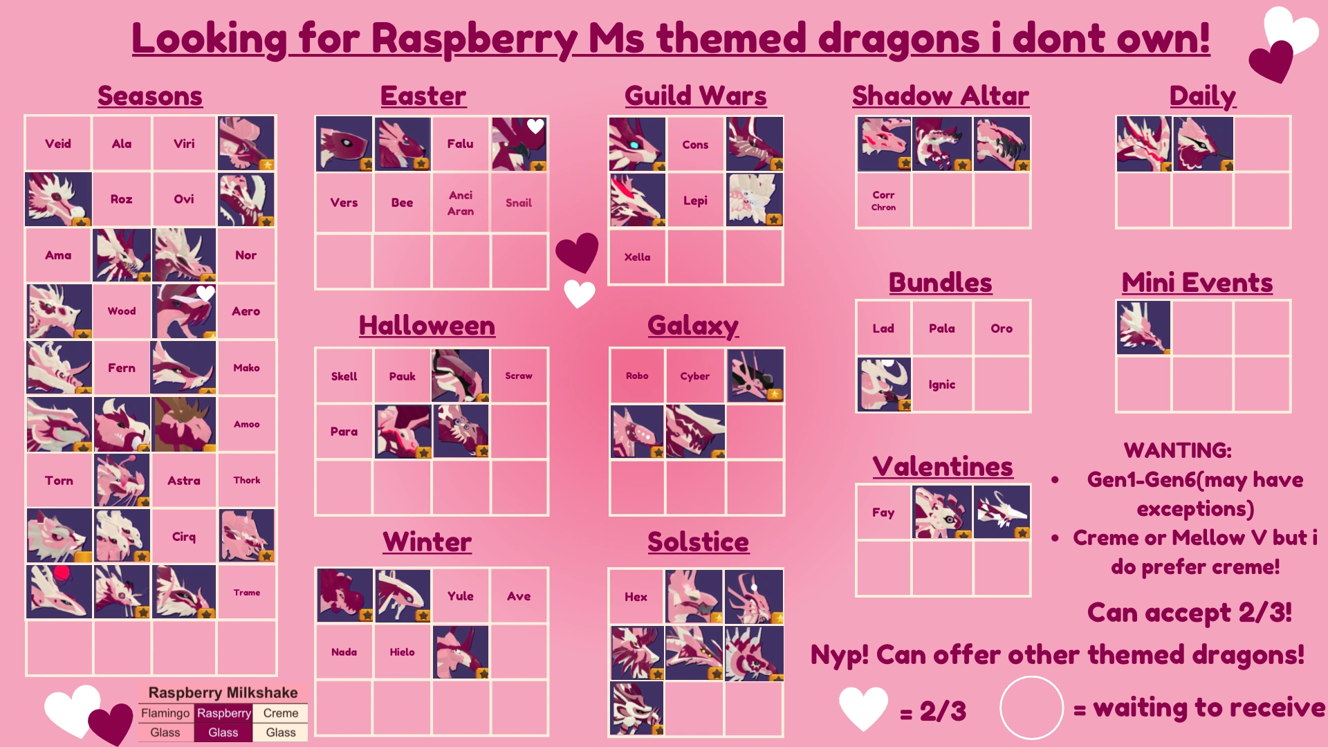 🤍🩷Lf raspberry ms themed dragons i dont own!🤍🩷 | Fandom