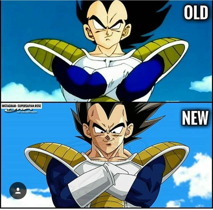 Old graphics and new which you like dbz vegeta or super vegeta comment ...