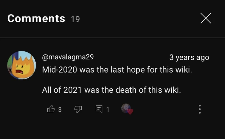 “The wiki is dead.” | Fandom