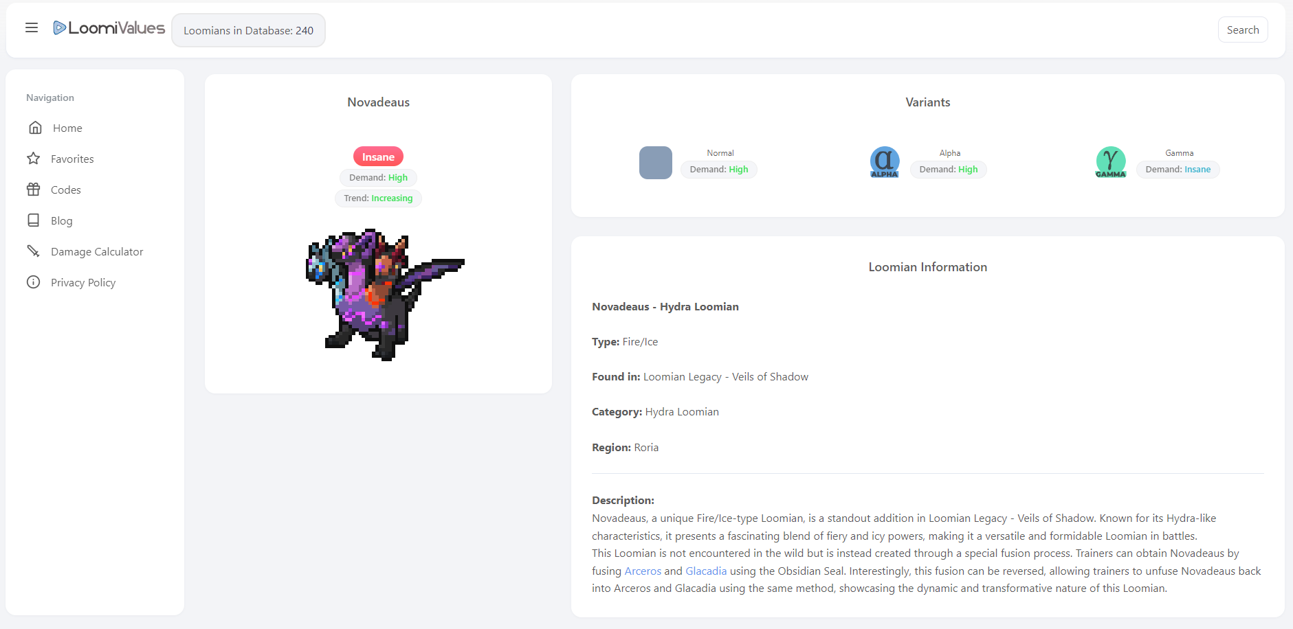 Loomian Legacy Values | Fandom