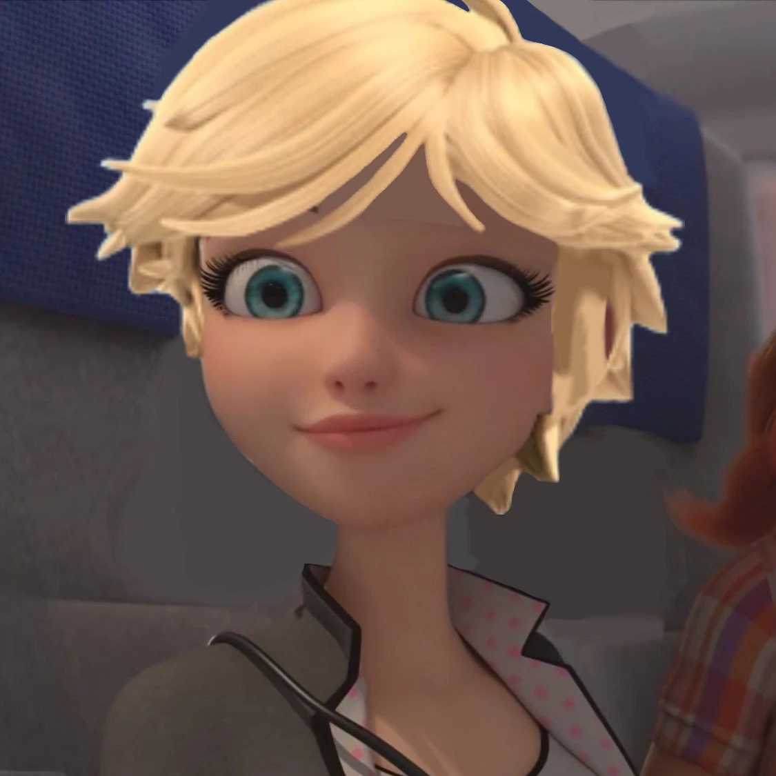 Marinette with Adrien’s hair (literally) + Adrien with Marinette’s hair ...