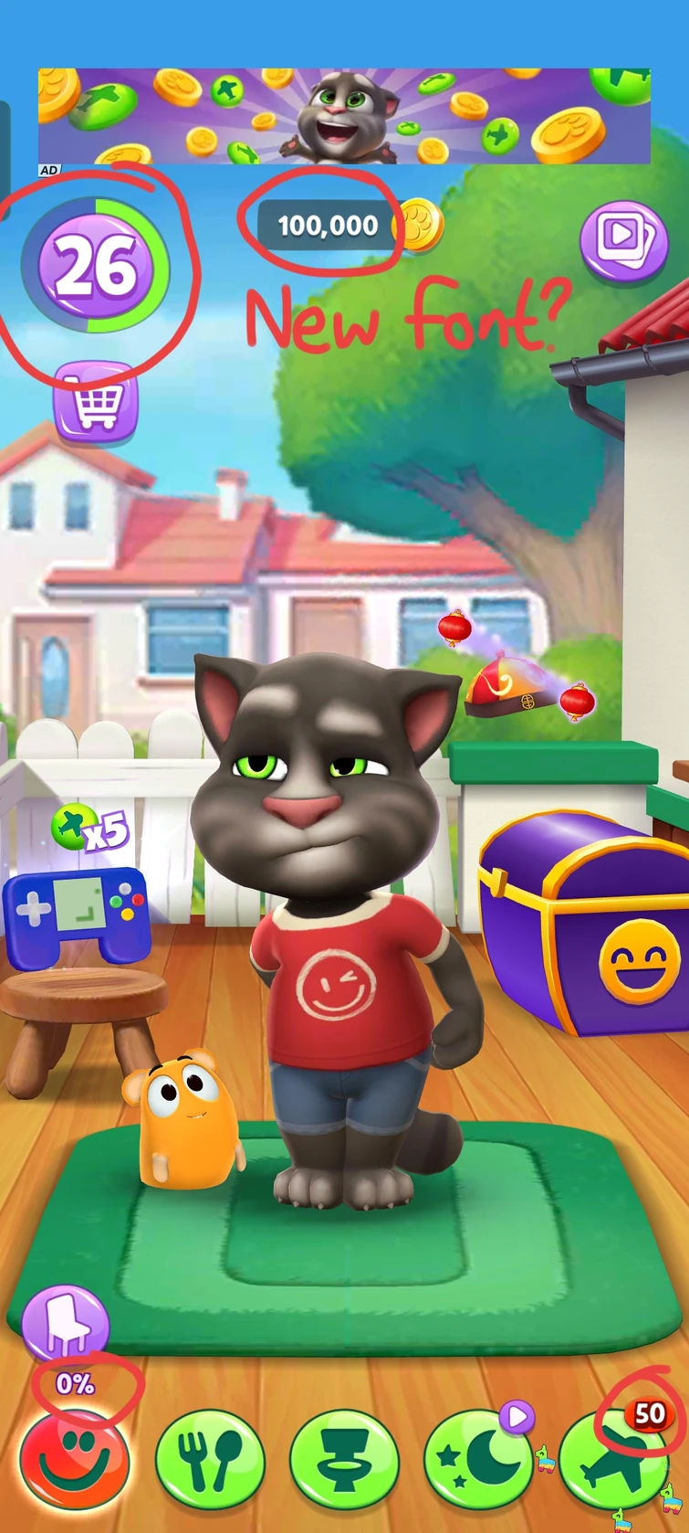 My Talking Tom 2 UI font got updated for the first time | Fandom