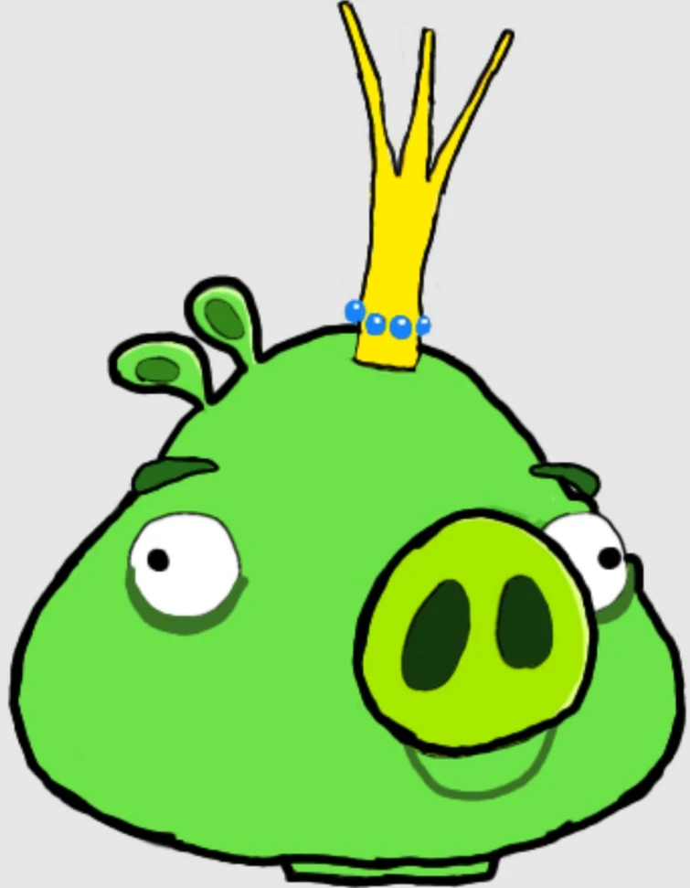 King Pig figure (with a rounded triangle body and a taller crown) from ...