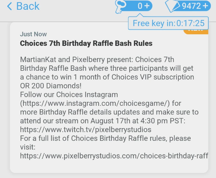 choices raffle bash | Fandom