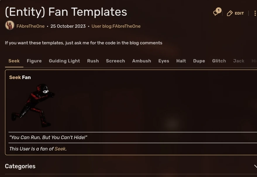 Free ENTITY Fan Templates | Fandom