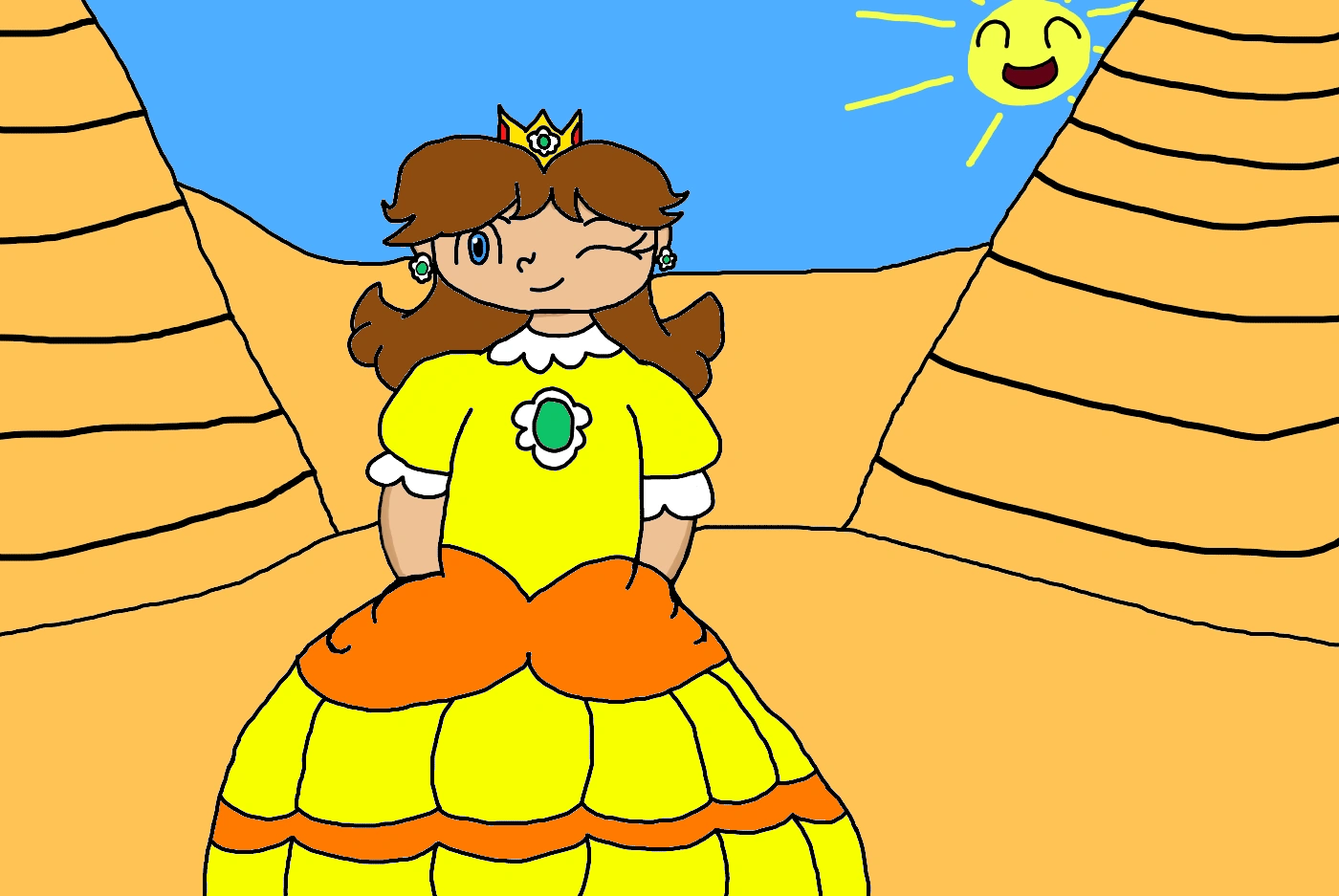 My Drawing of Princess Daisy! (Learning how to draw Digital Art) | Fandom