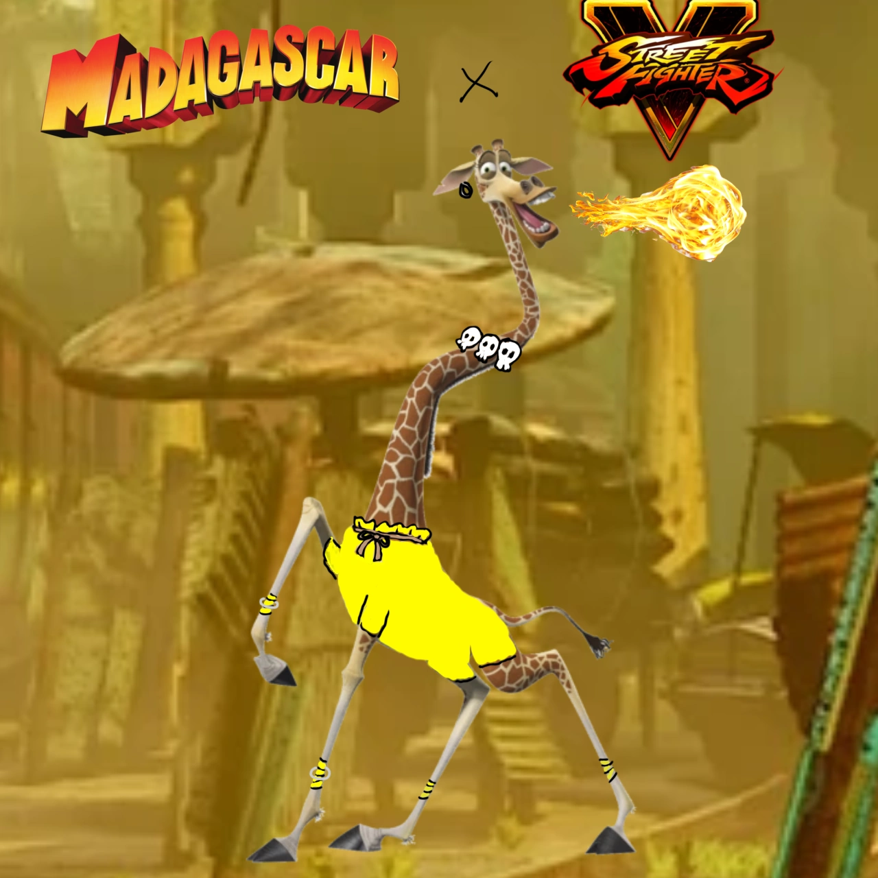 Yoga fire!(feat.Melman as Dhalsim from Street fighter) | Fandom