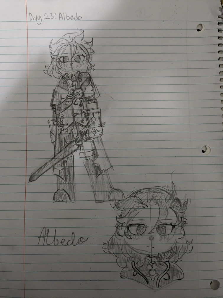 Drawing Every Genshin Character (Day 23: Albedo) | Fandom