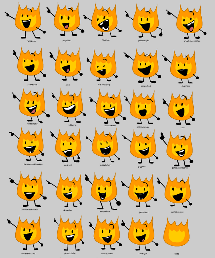 Goodnight. Here’s a sheet that show a modern BFDI animator’s ...