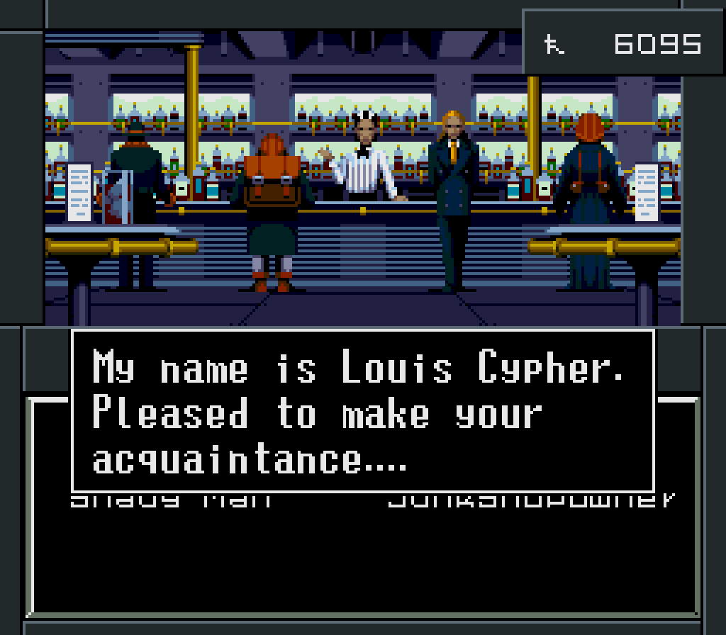 It’s the man himself, Louis Cypher! He’s just hanging out at a bar ...
