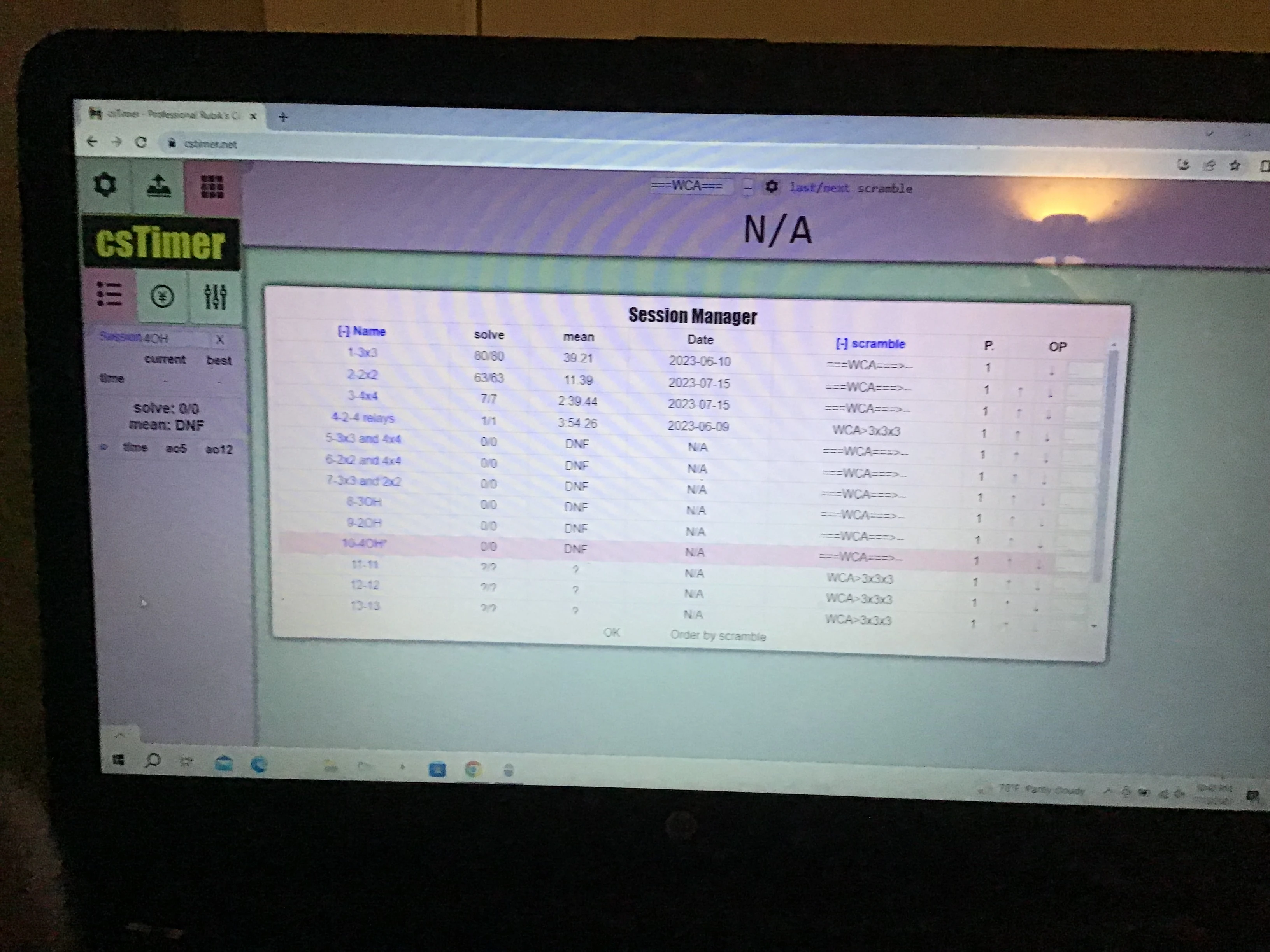 Here’s my cstimer sessions | Fandom