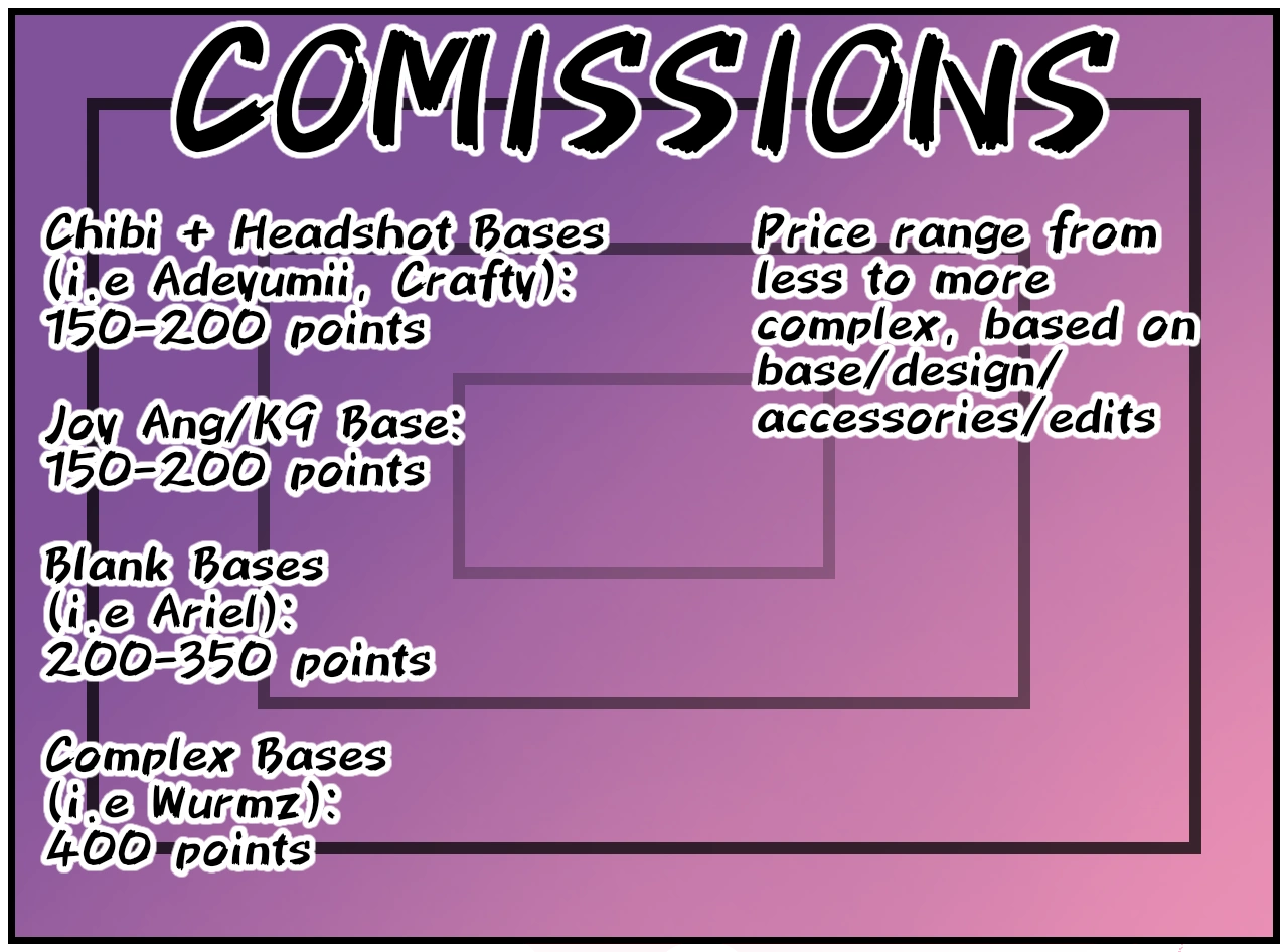 repost of commissions | Fandom