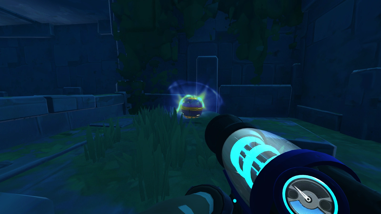 Quantum Slime pod. It's at the end of The Ancient Ruins, on the Way to ...