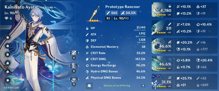 my ayato build | Fandom