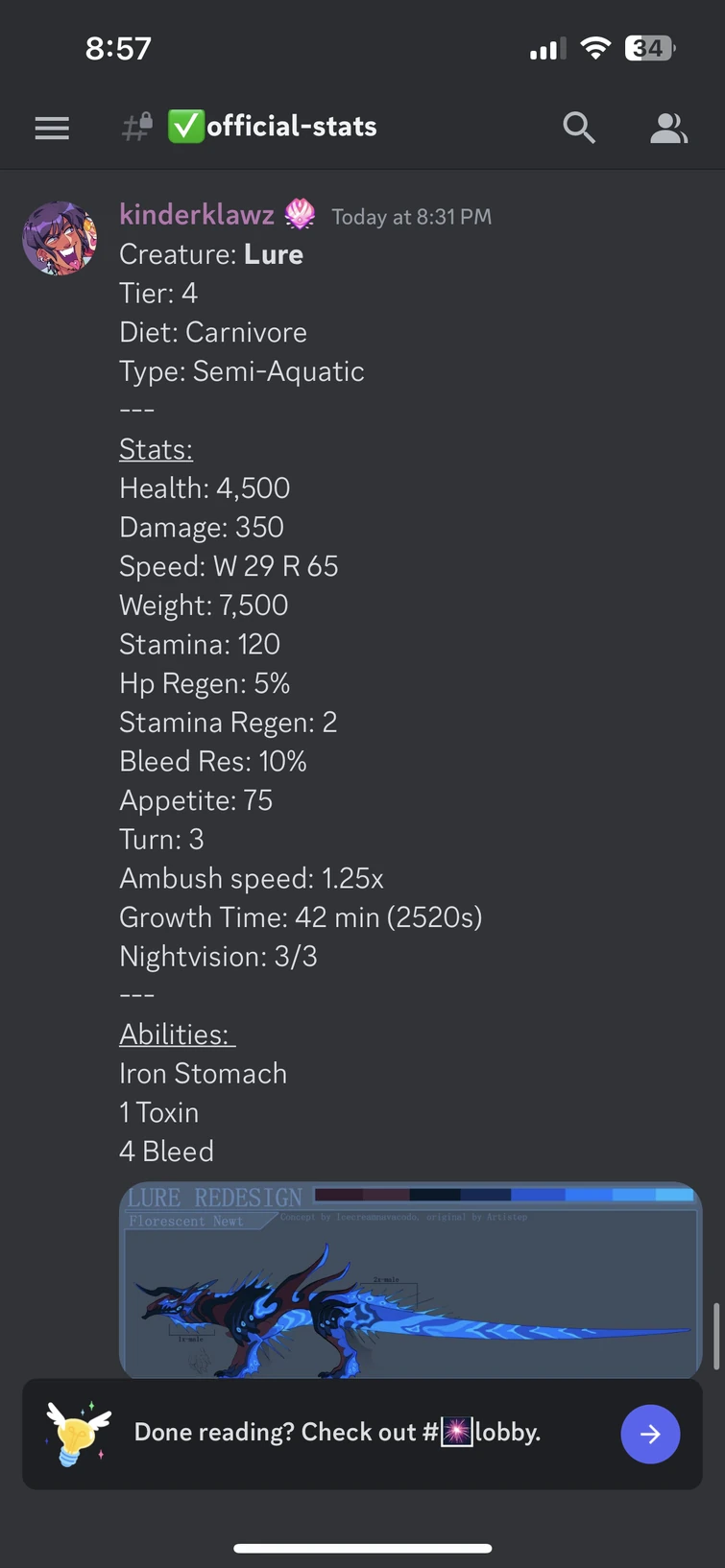 Zieti and lure finalized stats | Fandom