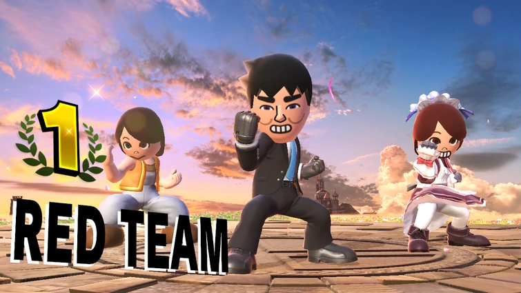The Mii family in the Red Team as Swordfighters and Brawlers! | Fandom