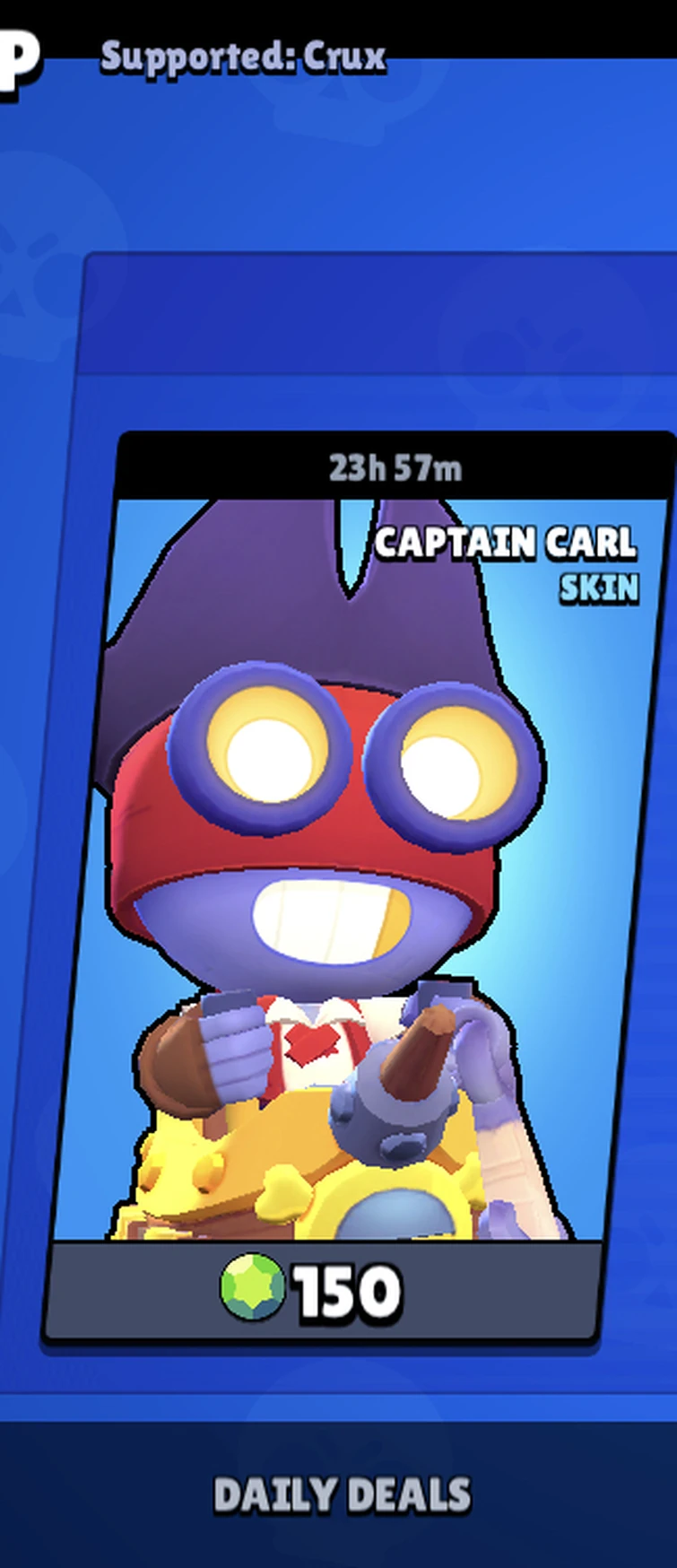 Why is Captain Carl (a Brawlidays skin) in the shop? | Fandom