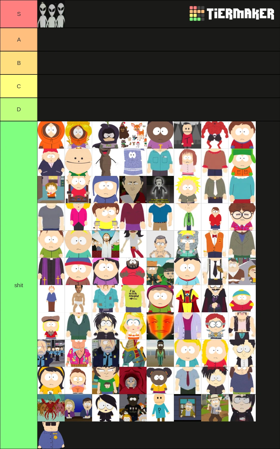 ok guys i made a south park tier list that we can all agree on so no ...