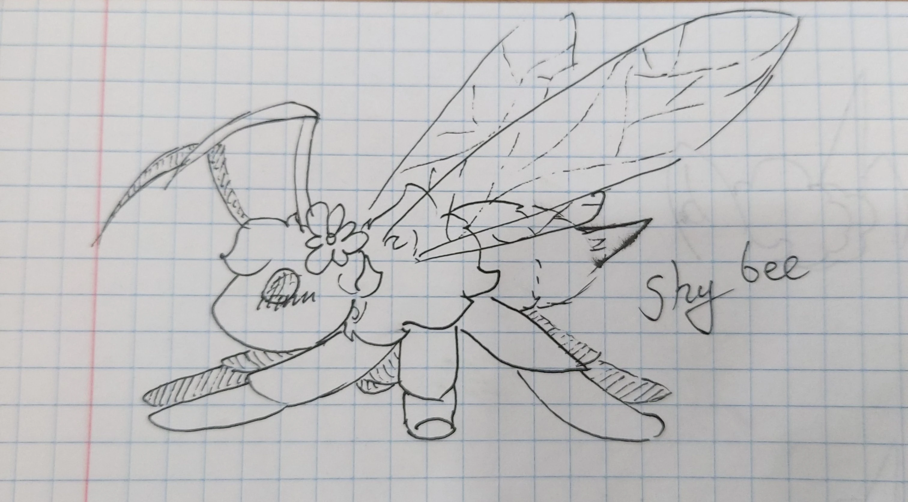 Inktober drawing: Shy bee | Fandom