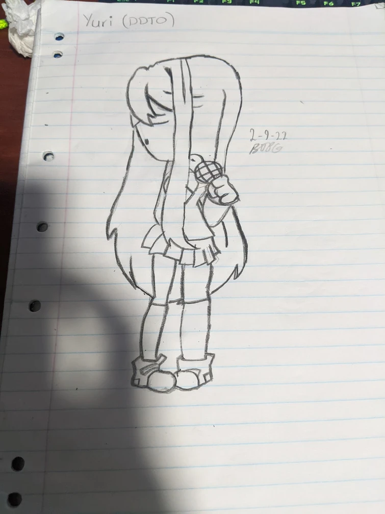 I drew and coloured Yuri (from Doki Doki Takeover) | Fandom