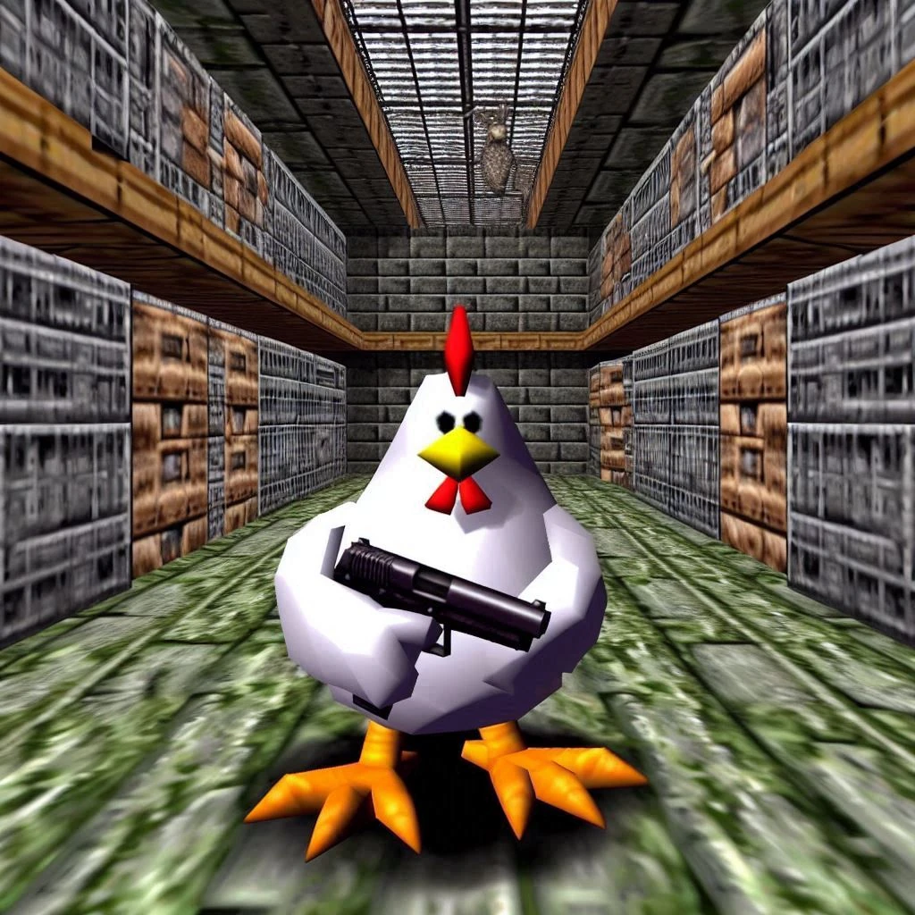 (AI generated pic) Ahh yes Chicken Gun 64 | Fandom