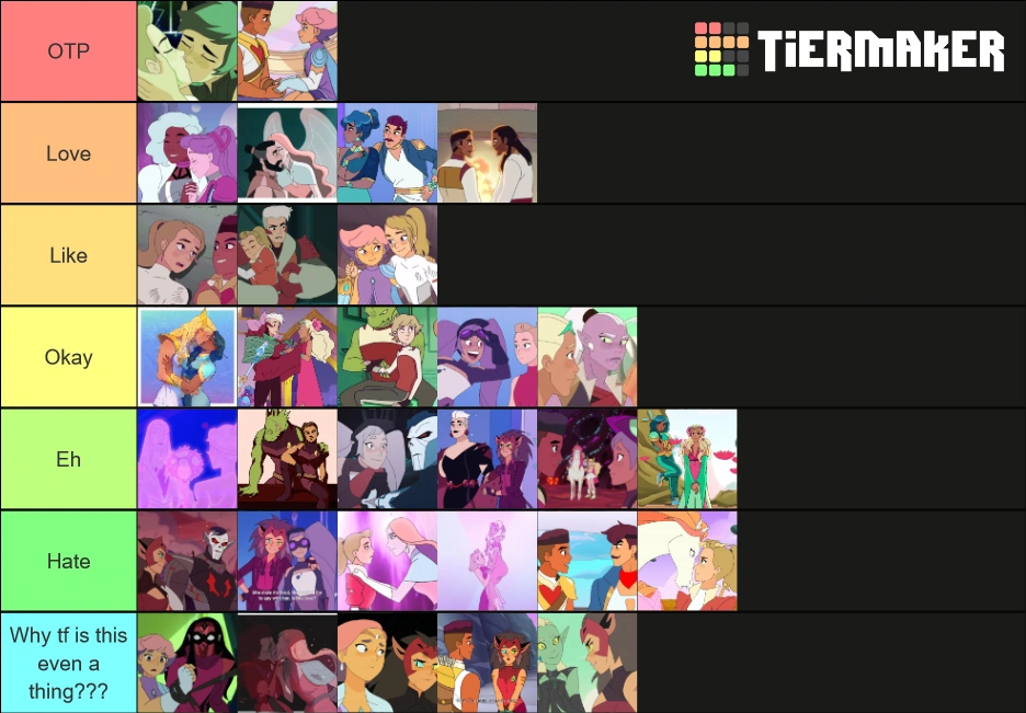 she-ra couple rankings | Fandom