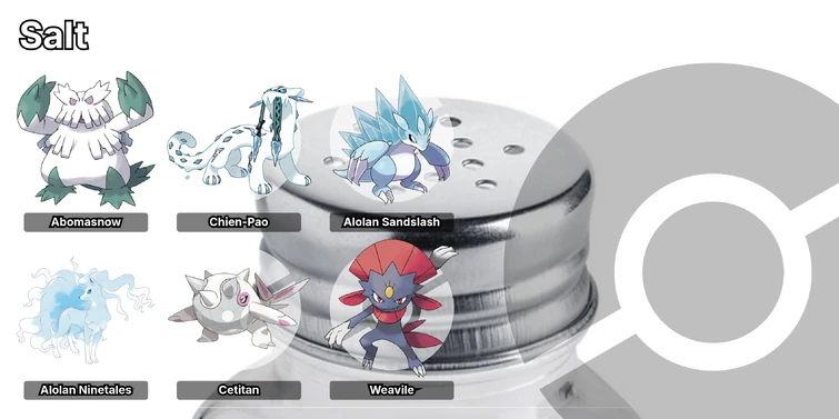 Is it wrong to have like 7 ice types on your top 10 favorite pokemon ...