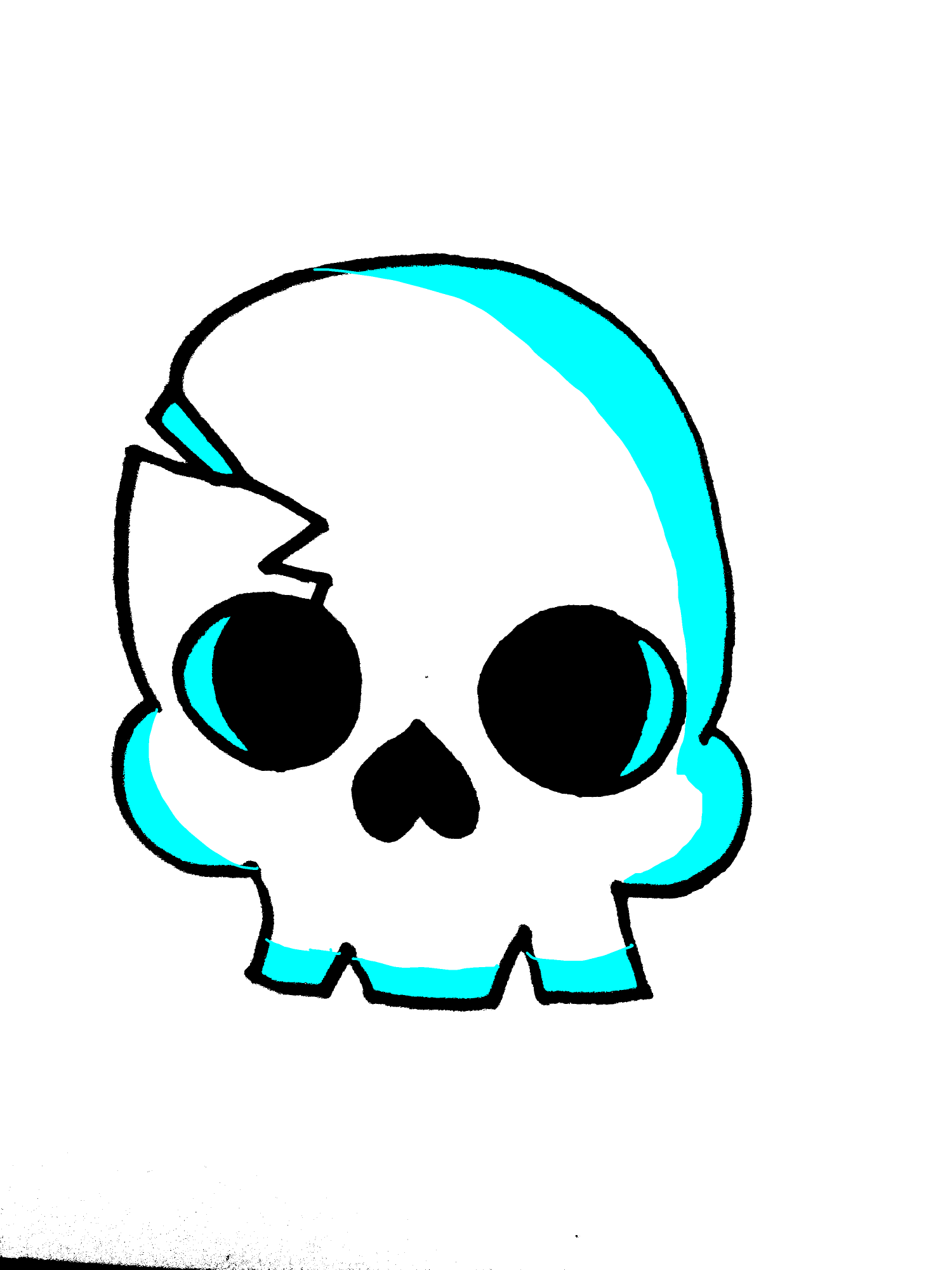 My drawing of a Halloween skull | Fandom