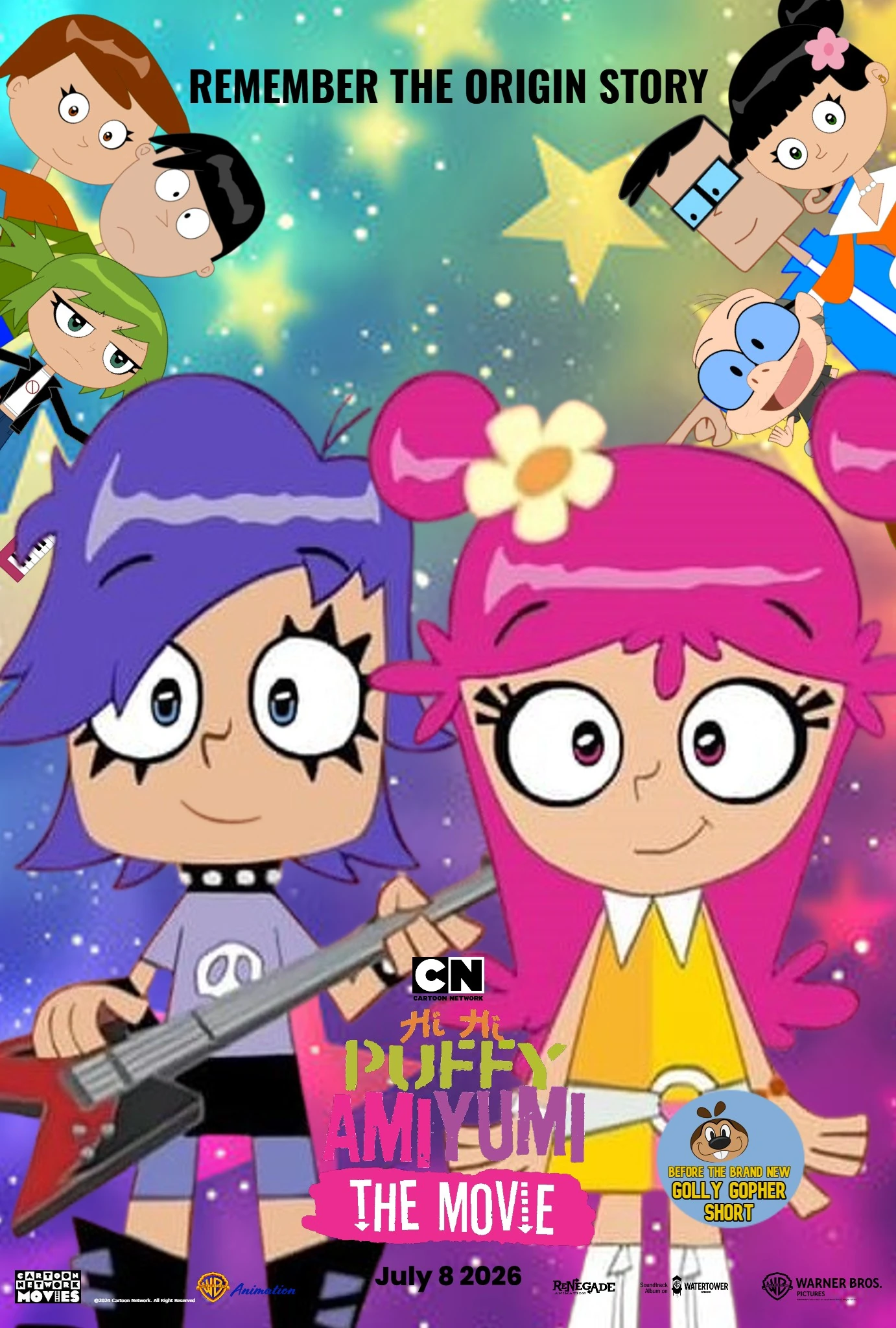 Hi Hi Puffy AmiYumi The Movie (2026) Poster With Golly Gopher Short ...