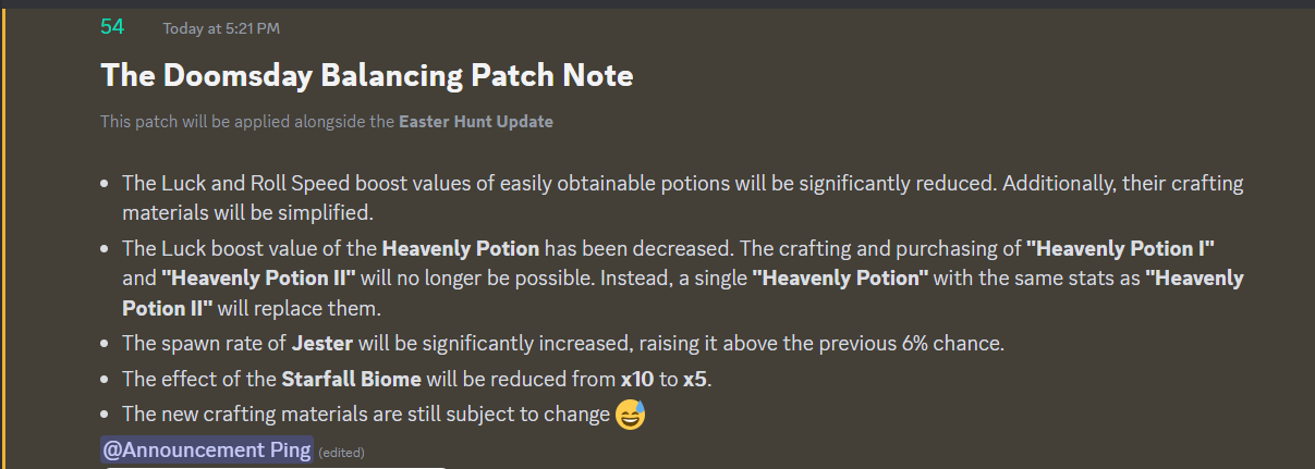 Sol's sneak peak + The Doomsday Balancing Patch Note | Fandom