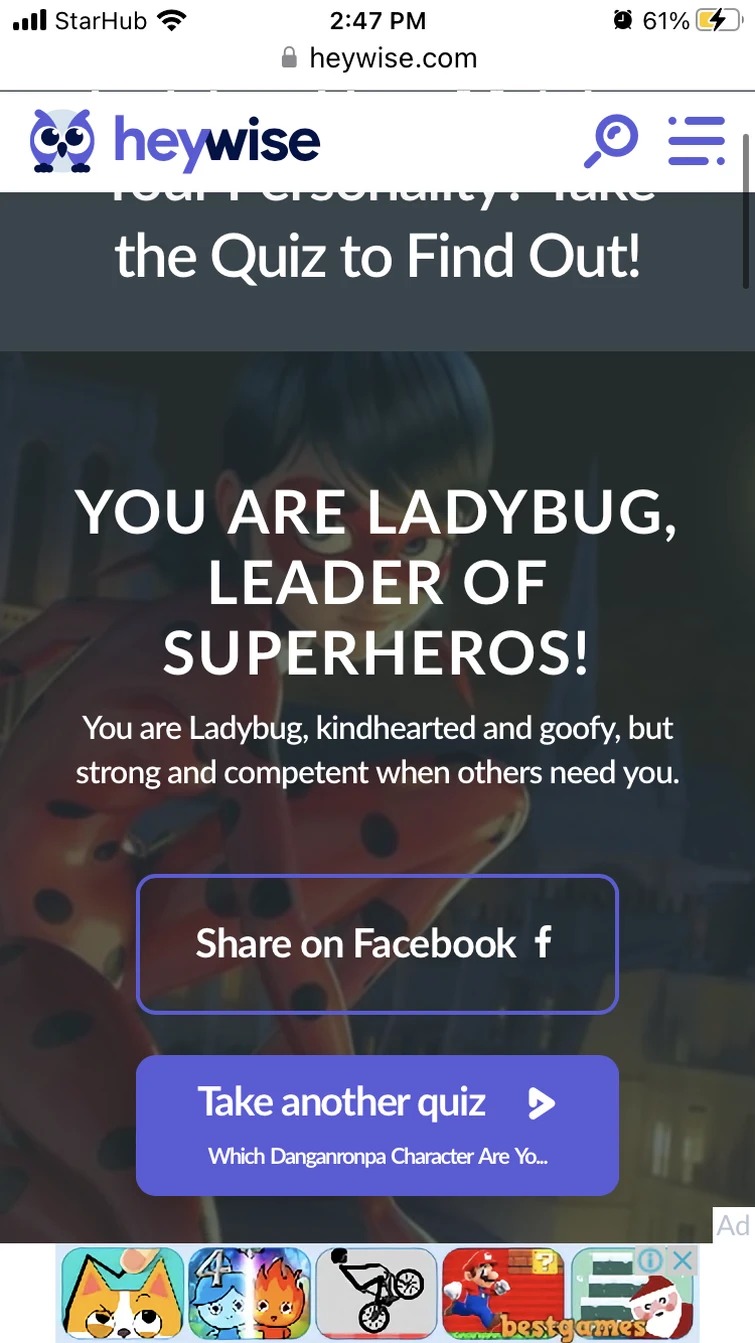 Which character am i based on quizzes? | Fandom