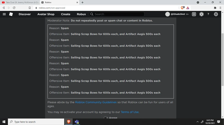 Warning! Roblox WILL punish you for trying to trade in chat! | Fandom