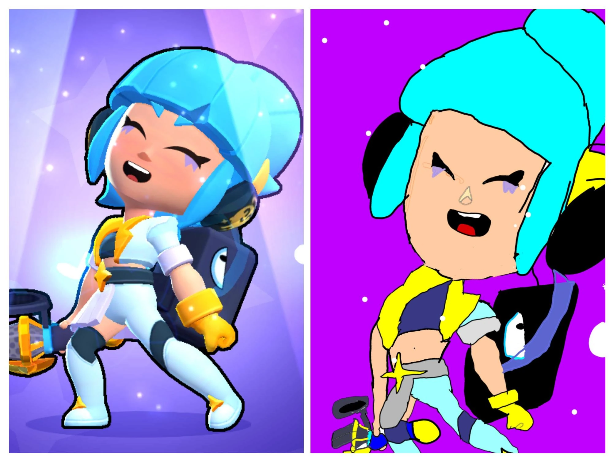 Day one of drawing brawlers extremely simplified and horribly so they ...