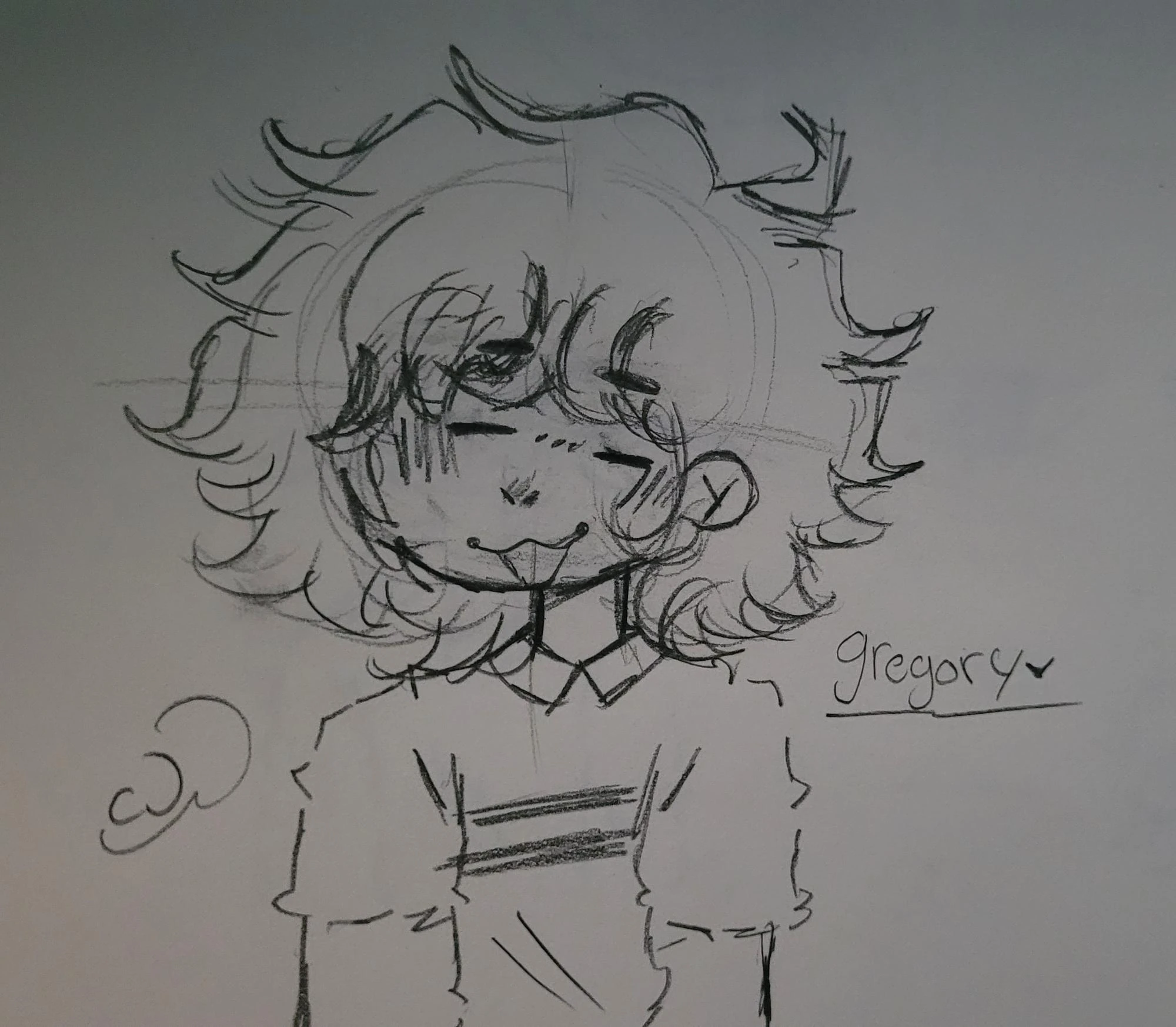 I was trying to draw Elizabeth when it just somehow turned into Gregory ...