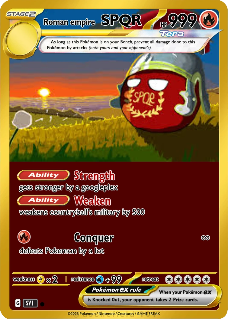 Pokemon cards of Countryballs I made because I thought it would be cool ...