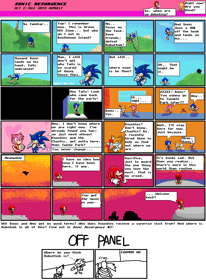 here's issue 2 of my new sprite comic! (Sonic Resurgence) | Fandom